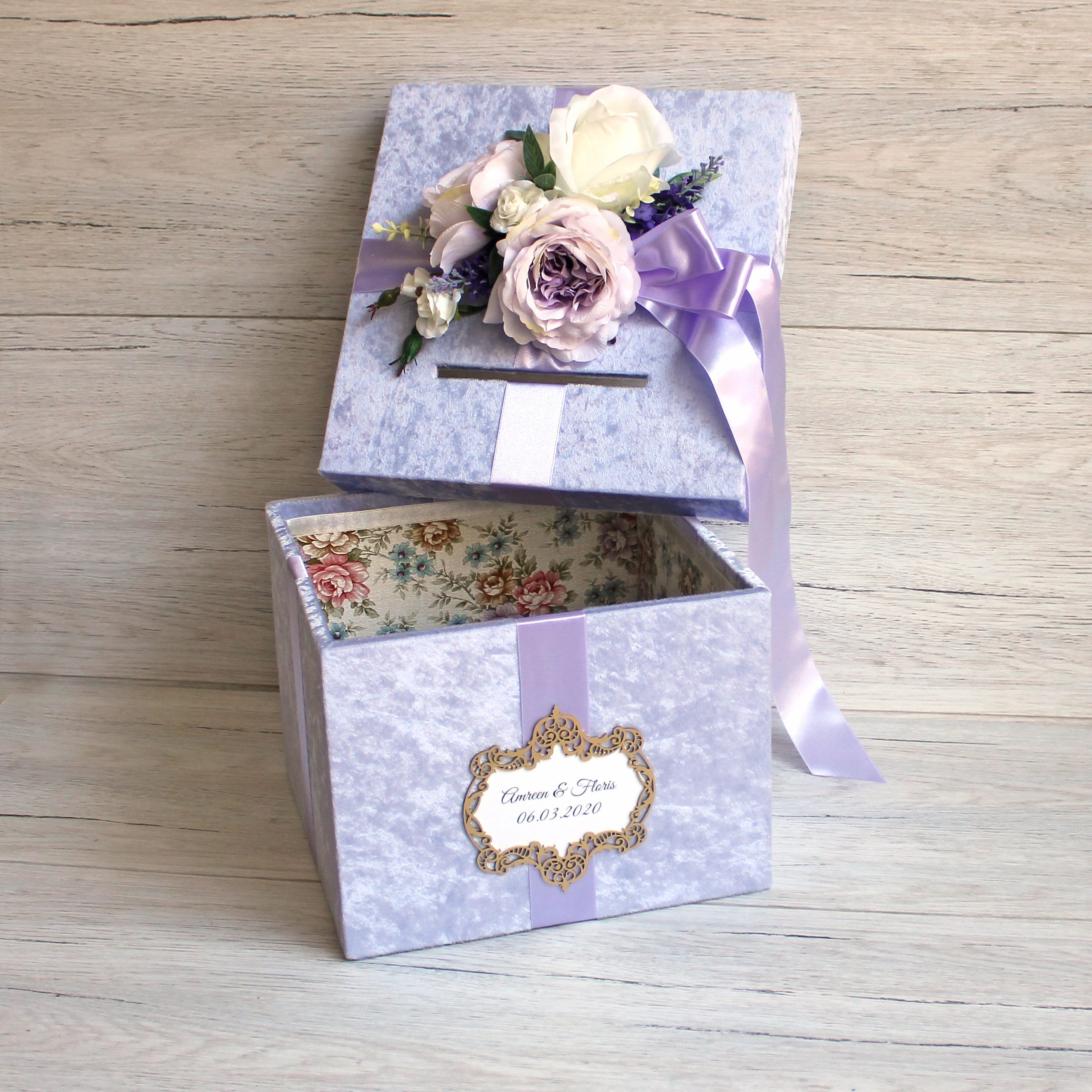 Personalized Card Box for Wedding Custom Wedding Card Holder | Etsy