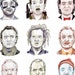 The Faces of Murray - A3 Size - Wall Art Bill Murray - Etsy