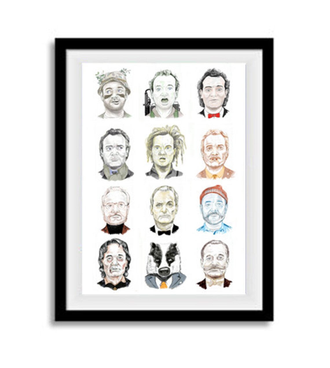 The Faces of Murray - A3 Size - Wall Art Bill Murray - Etsy