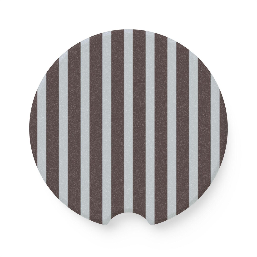 Burgundy & Blue Striped Soapstone Car Coaster - Etsy