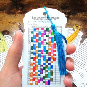 Reading Habit Tracker Bookmark Shelf With Tassel - Etsy