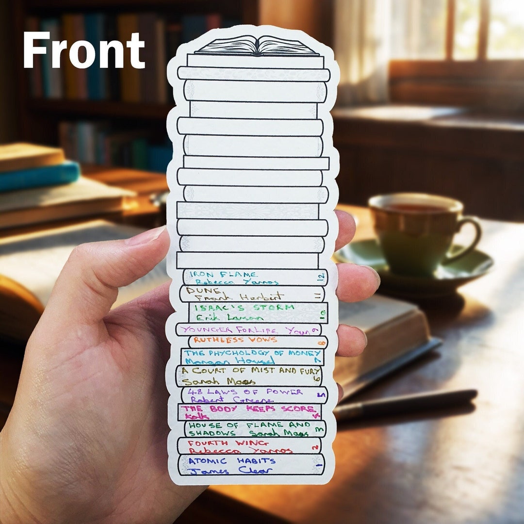 Reading Habit Tracker Bookmark Shelf - Track Your Reading Adventures ...