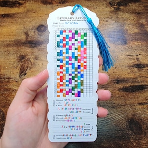 Reading Habit Tracker Bookmark Shelf With Tassel - Etsy