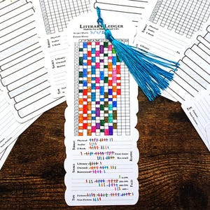 Reading Habit Tracker Bookmark Shelf With Tassel - Etsy