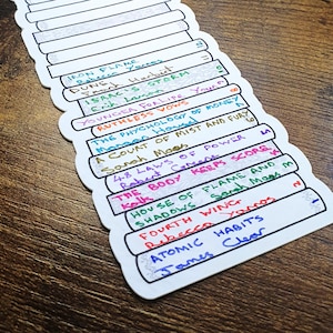 Reading Habit Tracker Bookmark Shelf With Tassel - Etsy