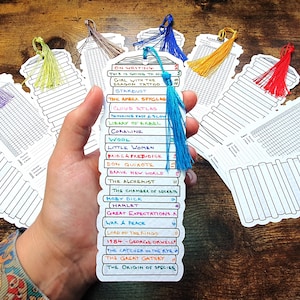 Reading Habit Tracker Bookmark Shelf With Tassel - Etsy
