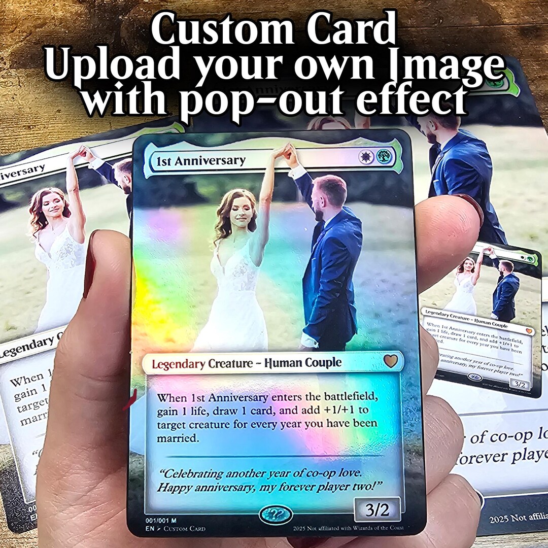 Custom Pop-out Artwork Effect Trading Card Both Foil & Non-foil or Art ...