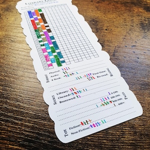 Reading Habit Tracker Bookmark Shelf With Tassel - Etsy