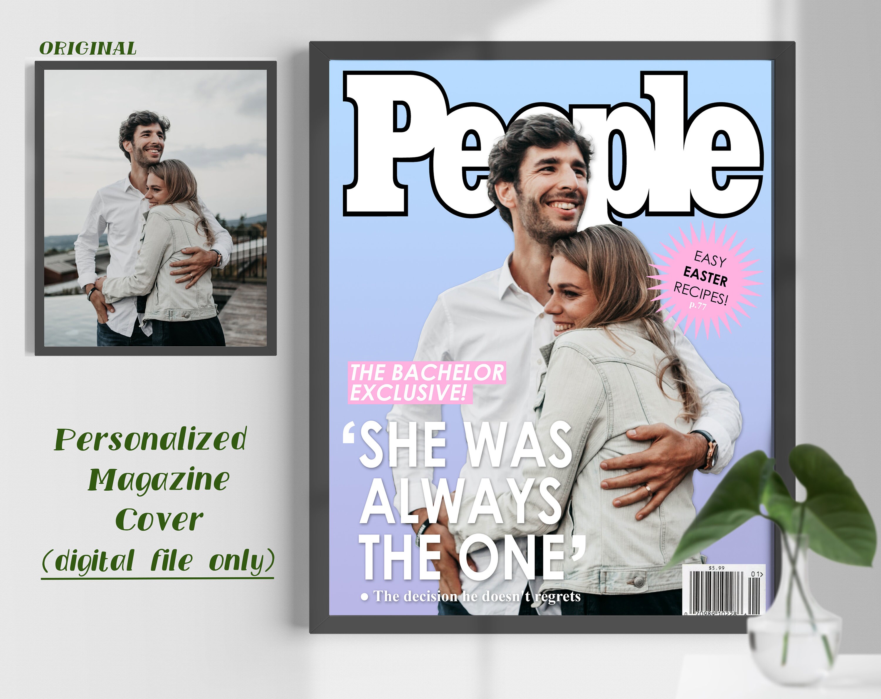Custom PEOPLE Magazine Cover Design Gift Digital Personalized - Etsy