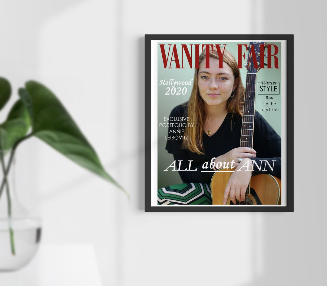 Custom Vanity Fair Magazine Cover, Personalized Magazine, From Photo ...