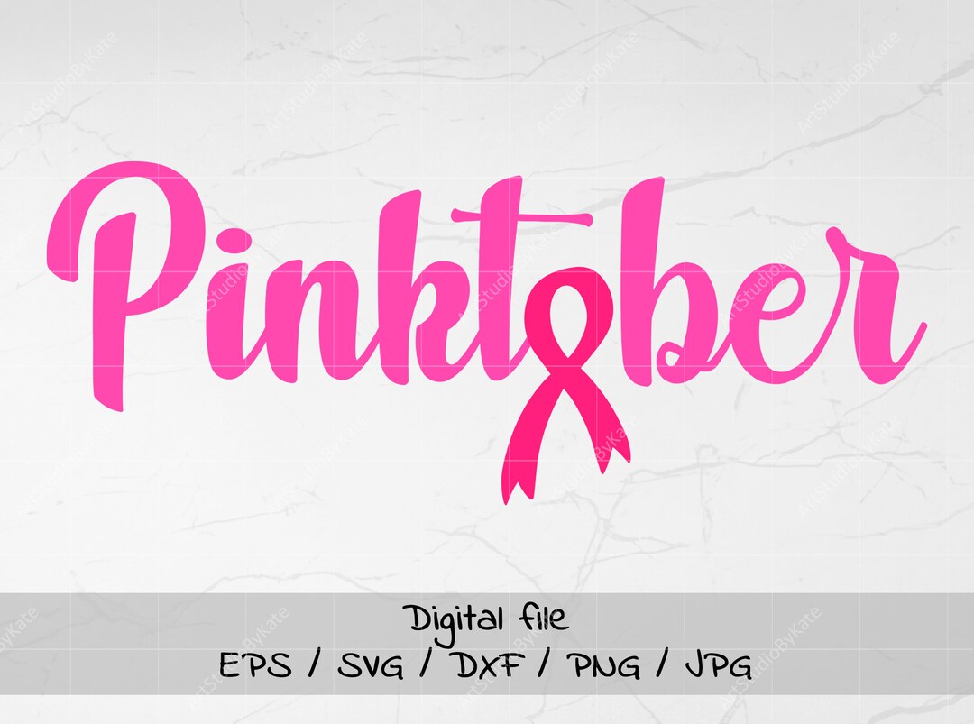 Pinktober October National Breast Cancer Awareness Month SVG PNG Pink ...