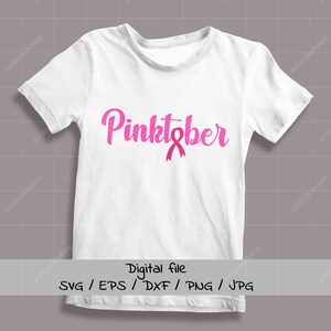 Pinktober October National Breast Cancer Awareness Month SVG PNG Pink ...