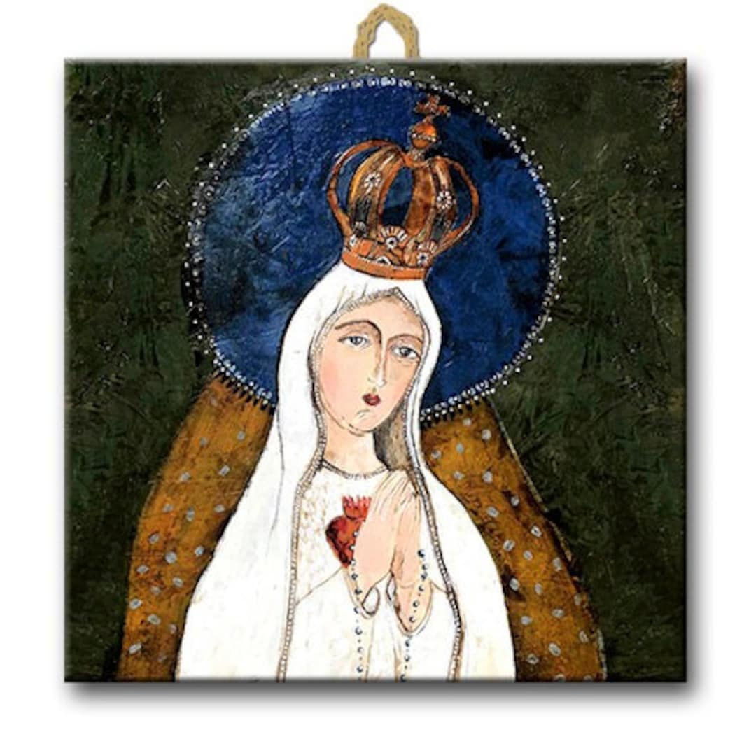 Our Lady of Fatima, Ceramic Tile, Art Painting, Artistic Image - Etsy