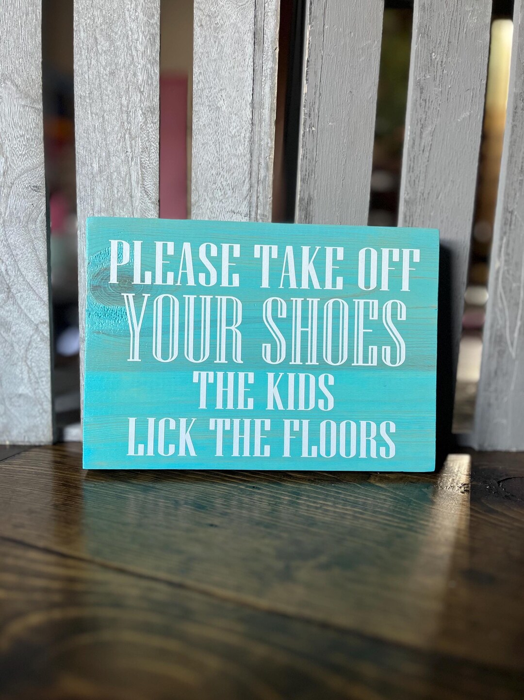 Funny 'take off Your Shoes' Wood Sign: Humorous Home Decor - Etsy