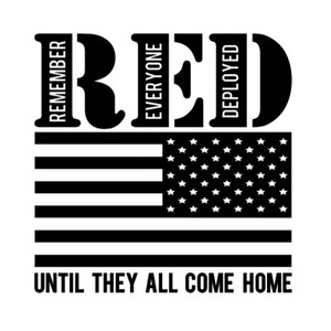 RED Decal | Remember Everyone Deployed Until They All Come Home USA ...