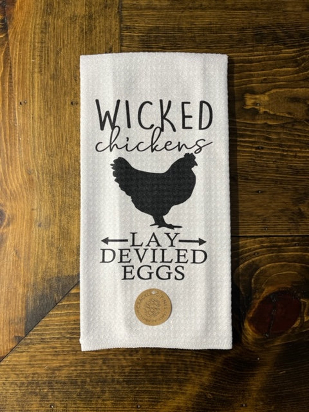 Wicked Chickens Lay Deviled Eggs | Funny Hand Towel | Farm Fresh Eggs ...
