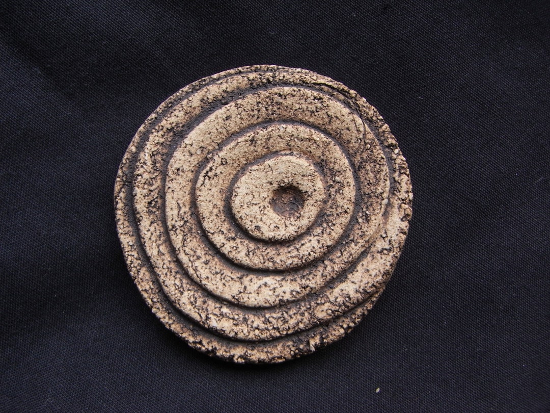 Concentric Brooch Circles Ceramic Clay Stoneware Toasted Round Present ...