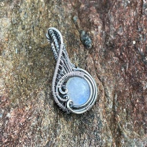Wire Wrapped Pendant, Moonstone Wirewrap, Handmade Jewelry, 925 ...