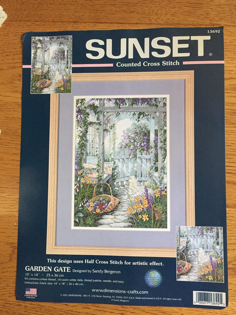 Garden Gate Counted Cross Stitch - Etsy