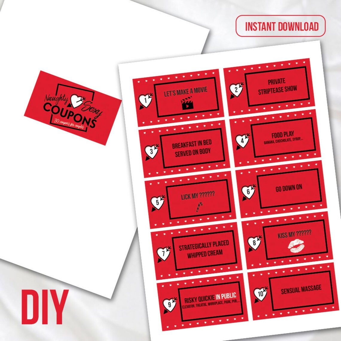Naughty Coupon Book Sex Coupons T For Couple Sexy Coupon Etsy Uk