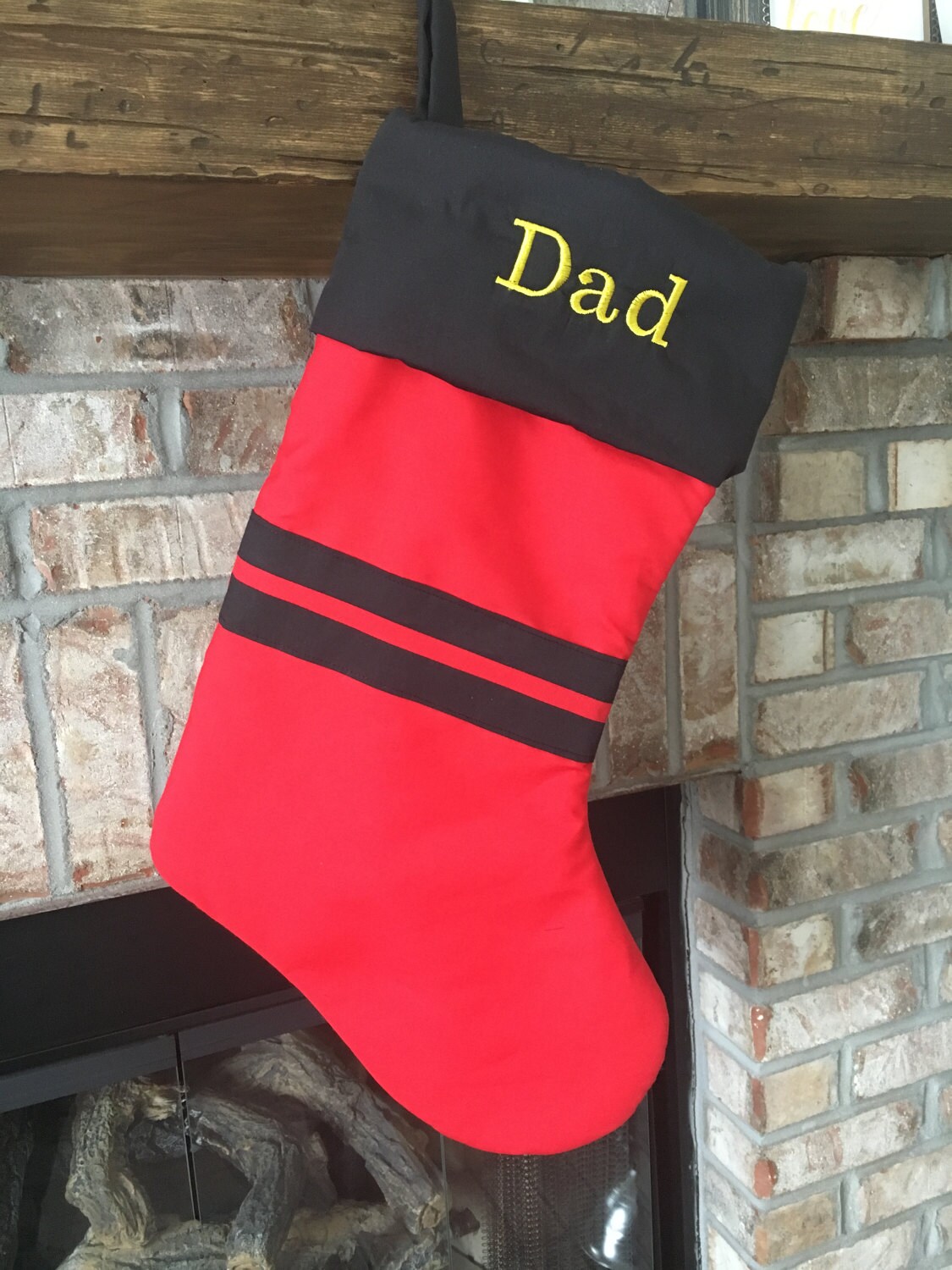 Firefighter Christmas Stocking Handmade Custom | Etsy