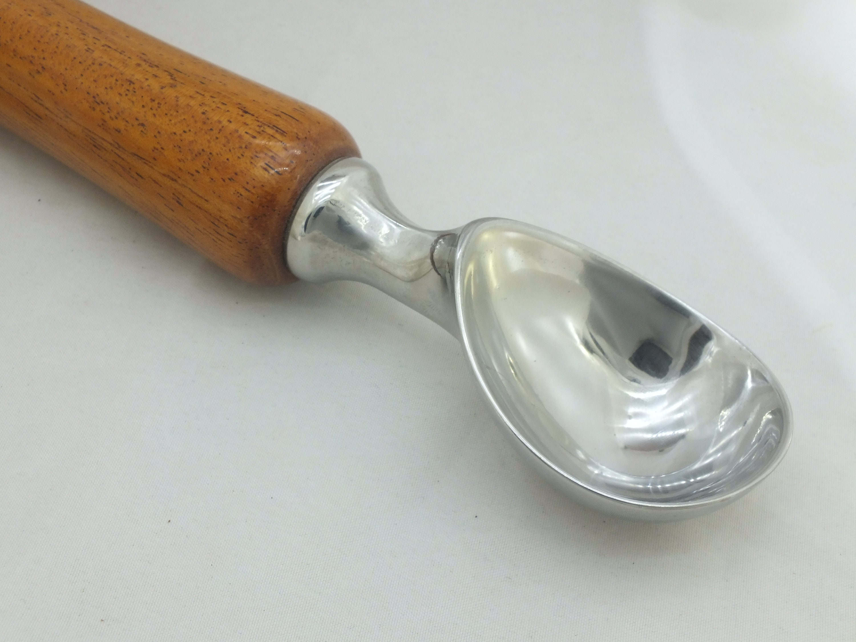 Mahogany Wooden Handle Ice Cream Scoop - Chrome - Wedding Gift, Unique ...