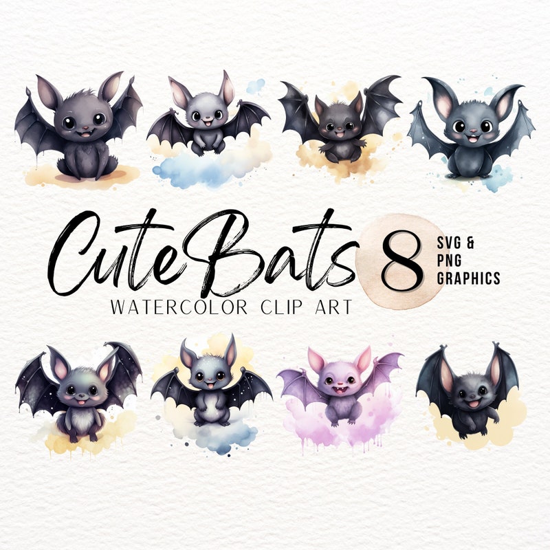 Cute Bat Art - Etsy