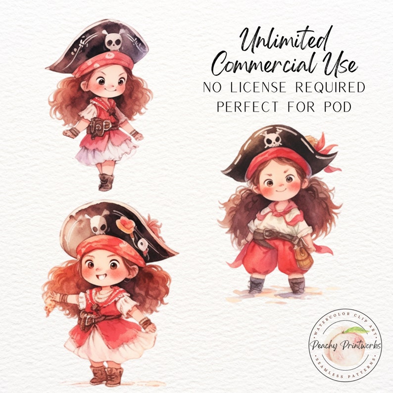 Pirate Girl Clipart Bundle | Fantasy SVG | Sea Adventure Graphics ...