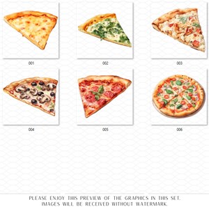 Pizza Clipart Bundle | Watercolor Pepperoni Pizza SVG | Cheese Pizza ...