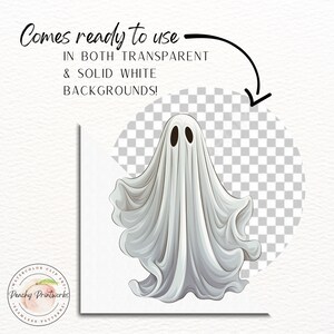 Retro Ghost Clipart Bundle | Retro Halloween PNG | Line Art Ghost SVG ...