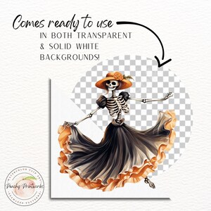 Dancing Skeletons Watercolor Clipart Bundle | Halloween PNG | Dance SVG ...