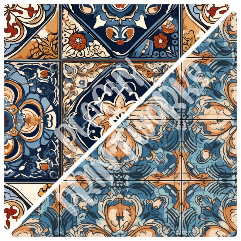 CERAMIC TILES : Printable Pattern Seamless Design - Etsy