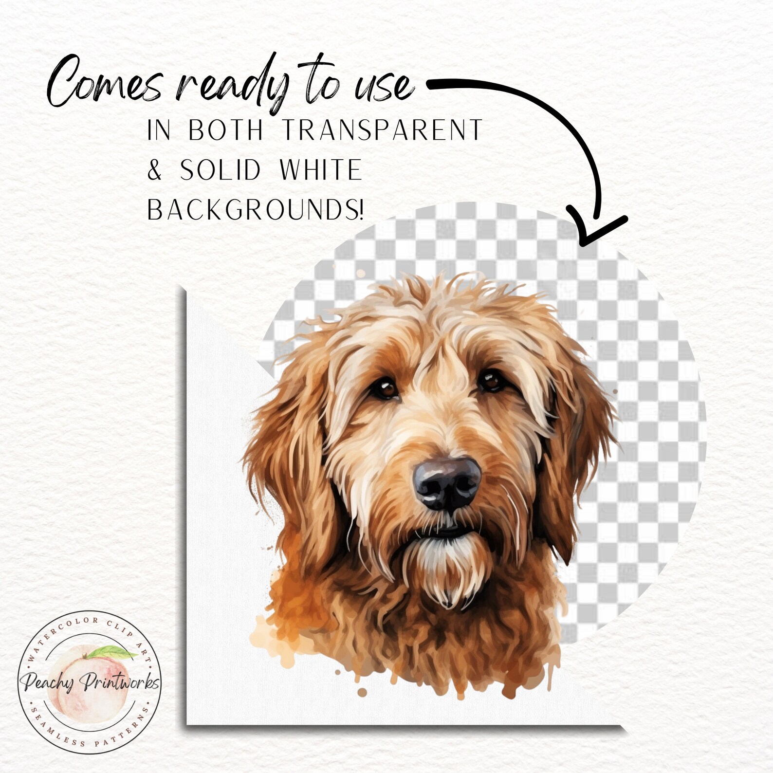 Goldendoodle Watercolor Clip Art Dog SVG Puppy PNG Dog - Etsy