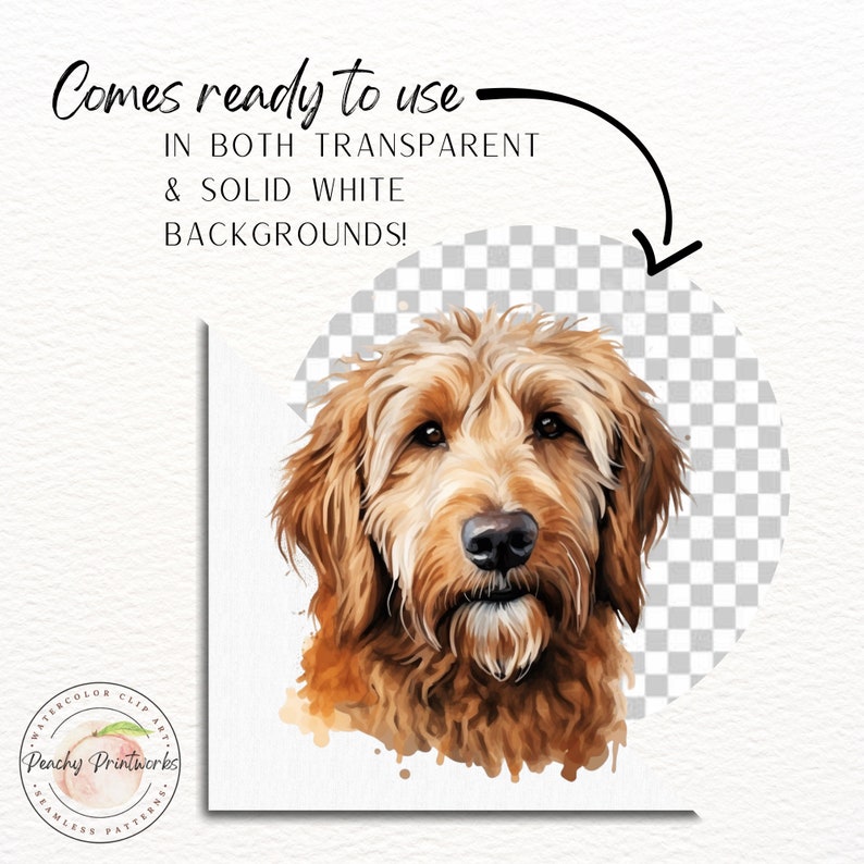 Goldendoodle Watercolor Clip Art Dog SVG Puppy PNG Dog - Etsy