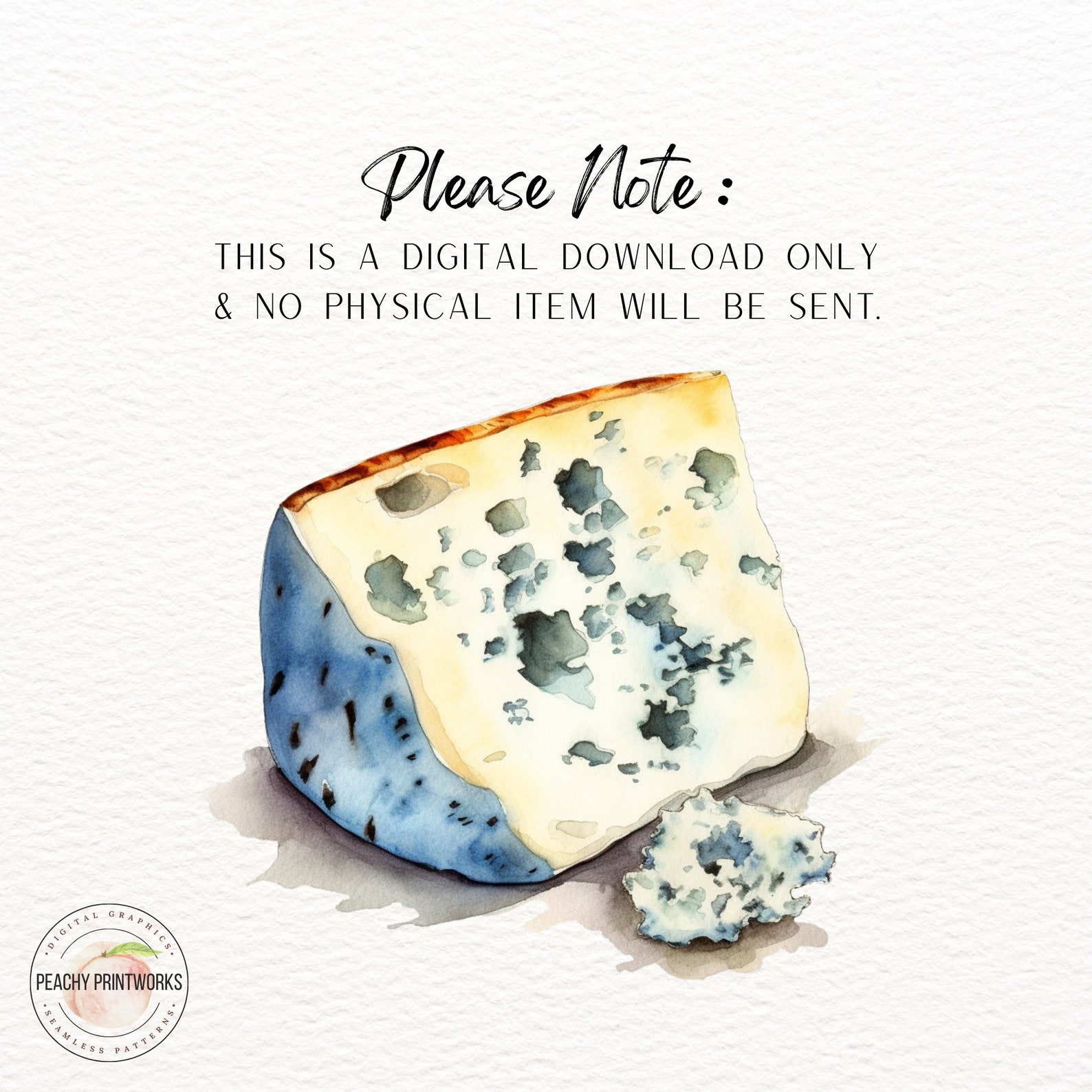 Blue Cheese Watercolor Clip Art Charcuterie Sublimation PNG - Etsy