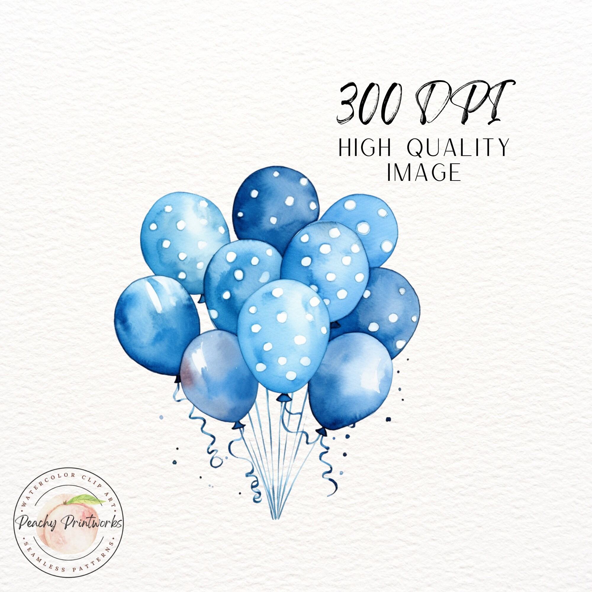 Balloon Clip Art Watercolor Balloon PNG Birthday Clipart - Etsy