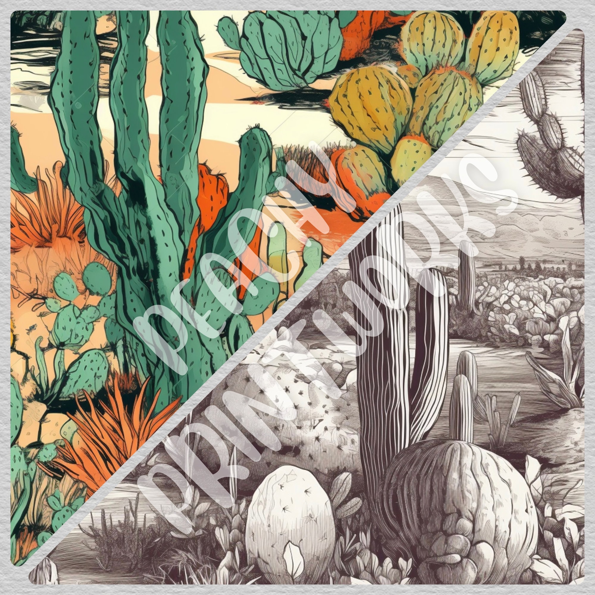 DESERT : Printable Pattern Seamless Design Background - Etsy