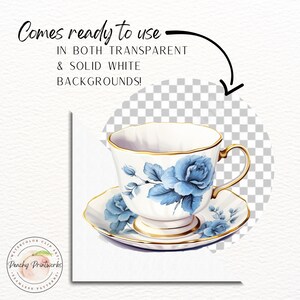 Tea Party Watercolor Clipart Bundle | Floral PNG Graphic | Birthday ...