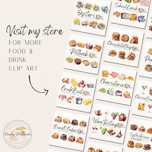 School Lunch Watercolor Clipart Bundle | Lunchbox PNG | Burrito Lunch ...