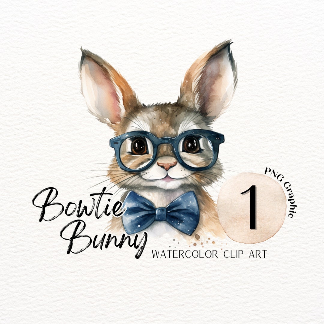Bunny Clipart | Watercolor Rabbit PNG | Easter Clipart | Cute Animal ...