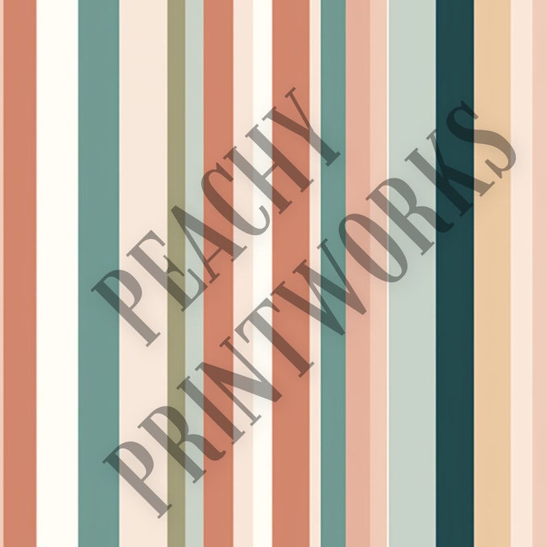 MUTED COLOR STRIPES : Printable Pattern Seamless Design - Etsy