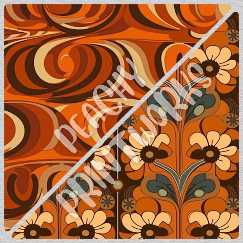 GROOVY WALLPAPER : Printable Pattern Seamless Design - Etsy