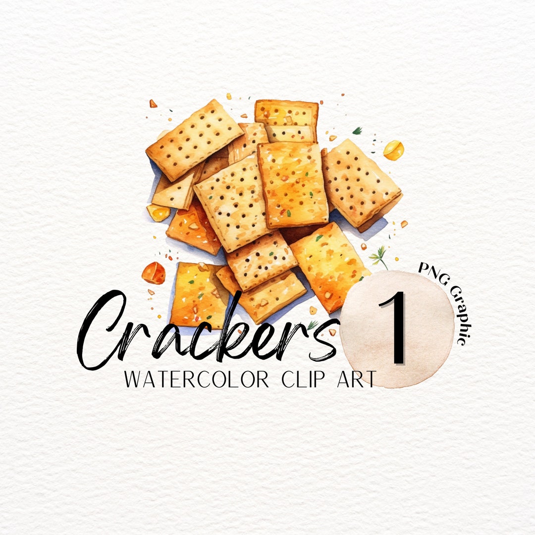 Cracker Watercolor Clipart | Charcuterie PNG | Snack SVG | Appetizer ...