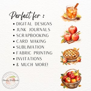 Fall Apple Watercolor Clipart Bundle | Autumn PNG | Apple Pie SVG ...