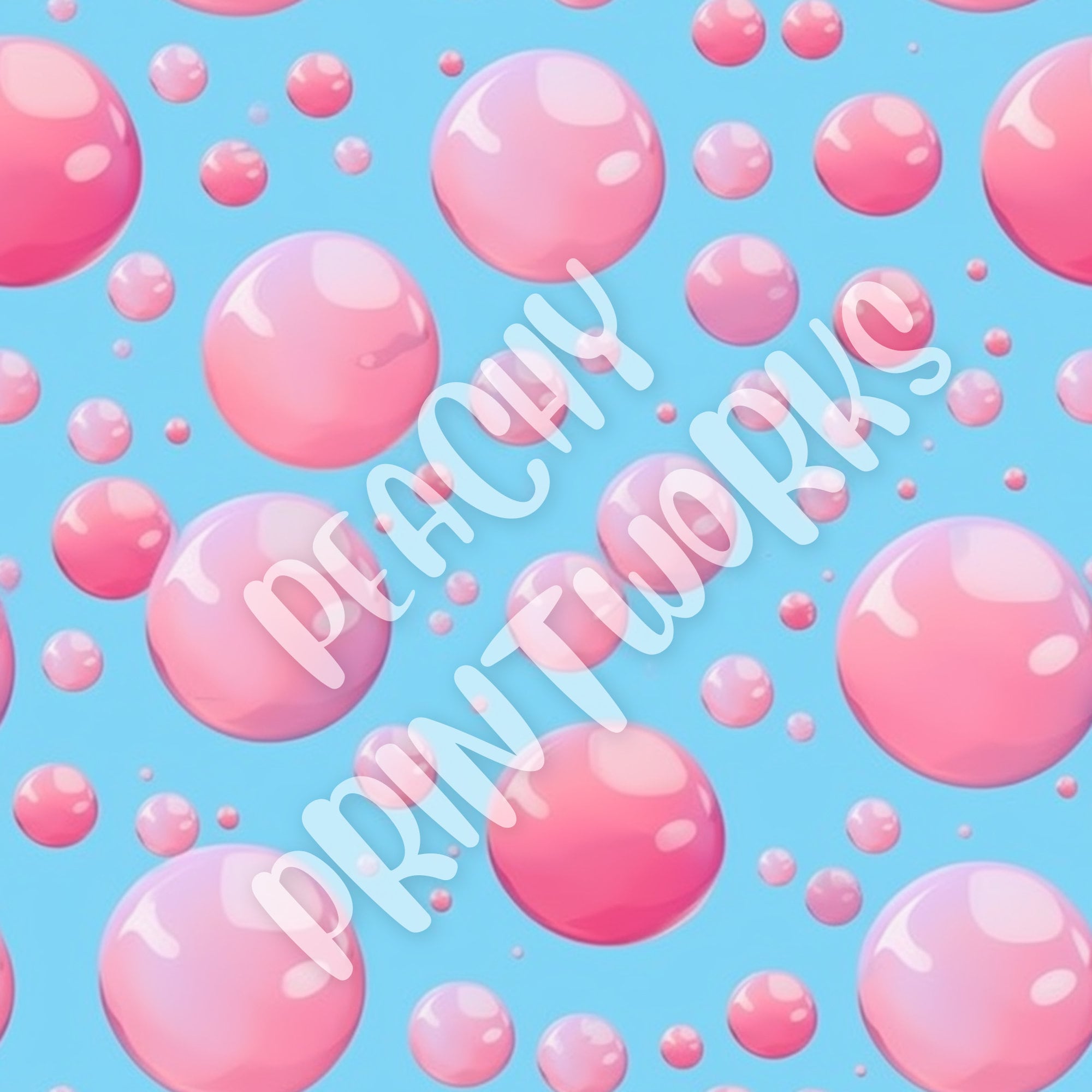 PINK BUBBLE GUM : Printable Pattern, Seamless Design, Background ...