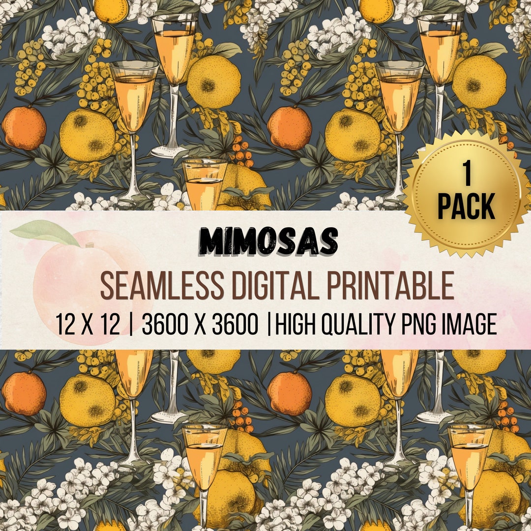 MIMOSAS : Printable Pattern Seamless Design Background - Etsy