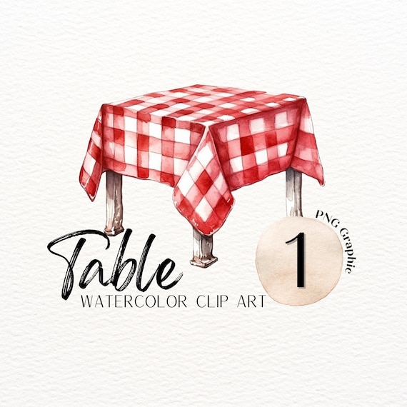 Red Picnic Table Clipart