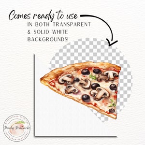 Pizza Clipart Bundle | Watercolor Pepperoni Pizza SVG | Cheese Pizza ...