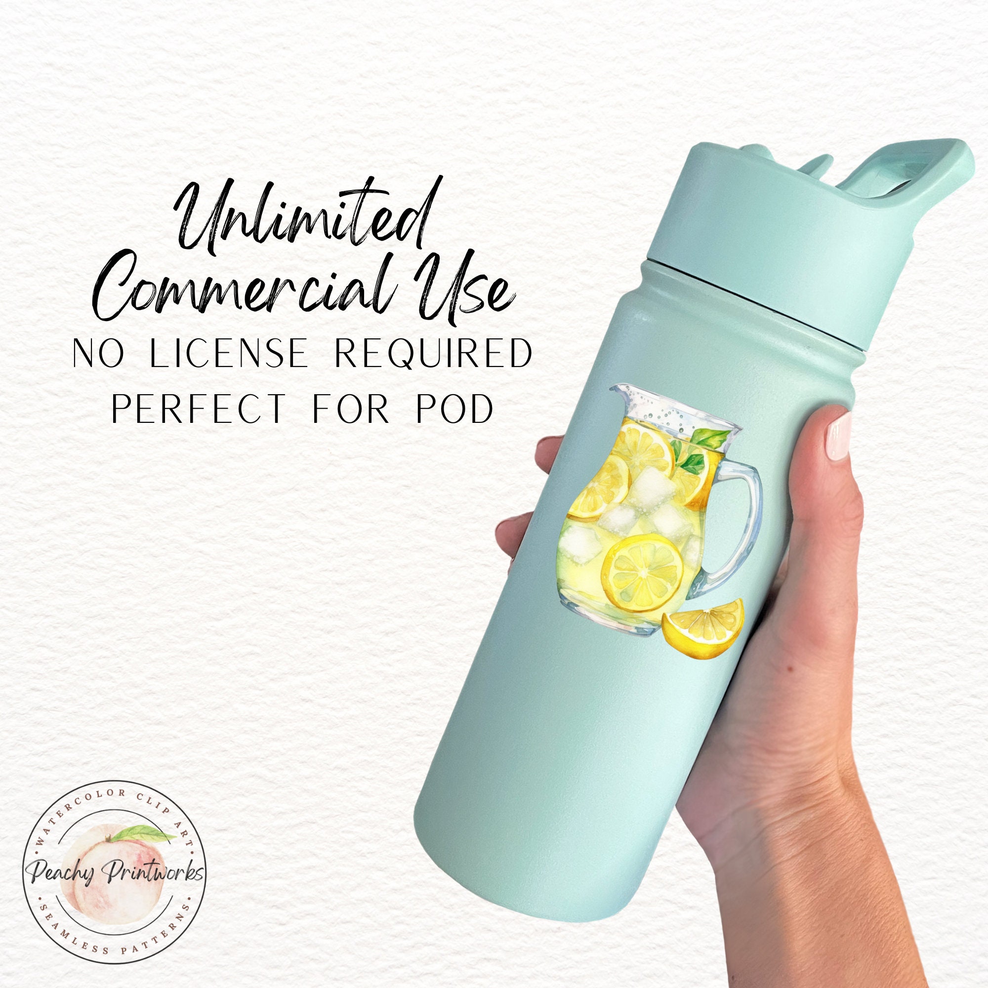 Watercolor Lemonade Clipart Summer Drink Clipart Lemonade - Etsy