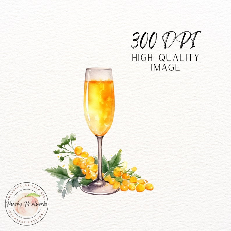 MIMOSA : Single Graphic Clip Art Digital Graphics Graphics - Etsy